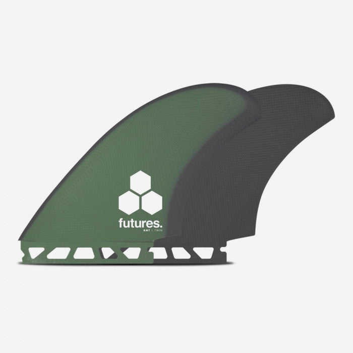 Quillas Twin Fin Futures BMT Green/ Gray – Flowit Surfboards